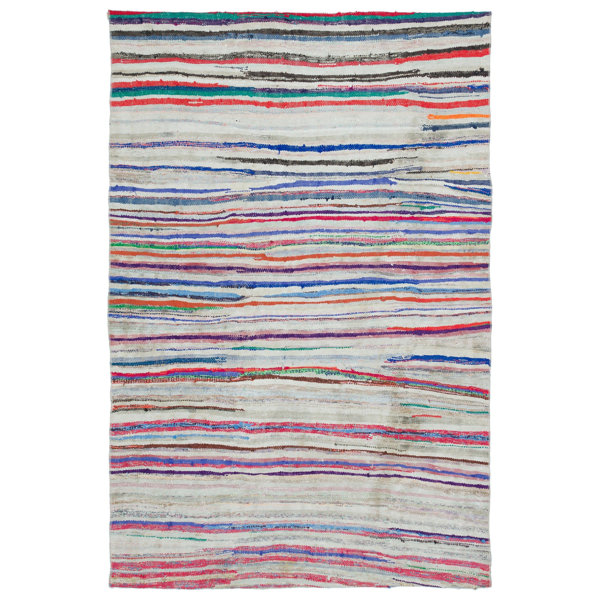 Rug N Carpet Tapis intérieur / extérieur rectangulaire en laine 5 pi 5 po x 8 pi 2 po Girit ...